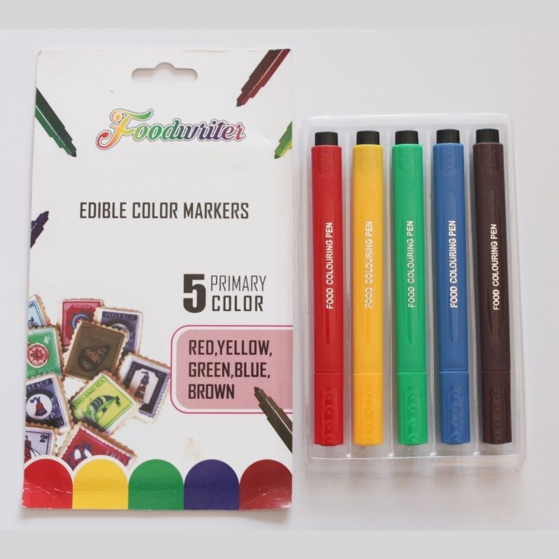 Edible Food Colouring Pen Set of 5